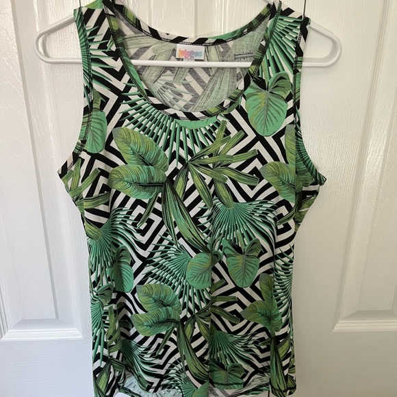 LuLaRoe | Tops | Pam Leaf Print Tank Super Fun | Poshmark